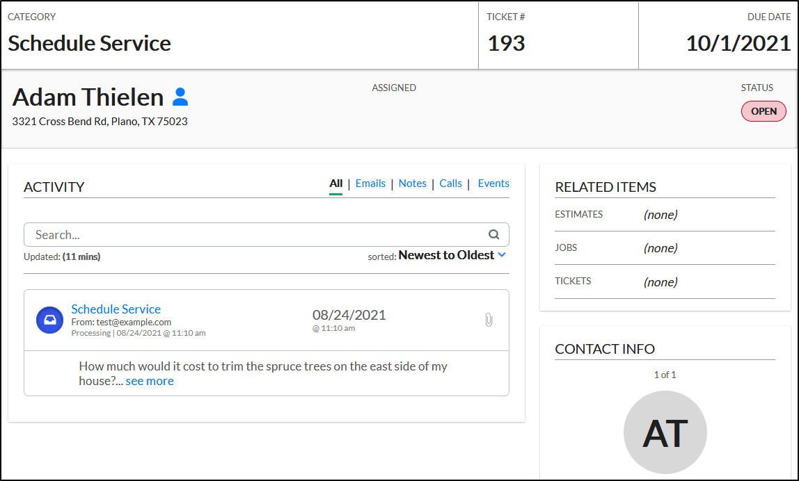 Review Ticket Overlay