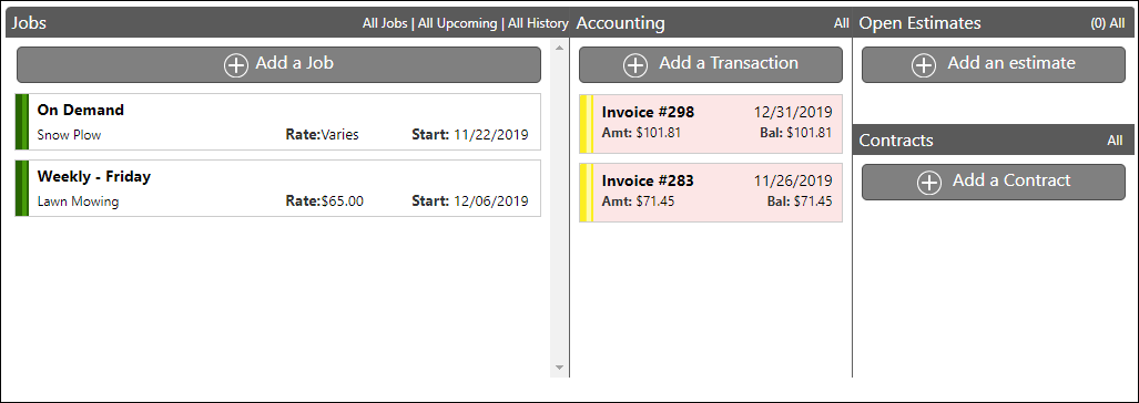 Overview of Client Accounts