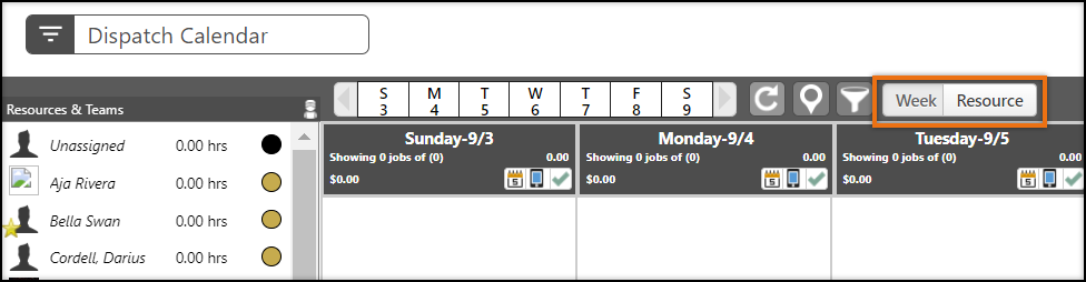 Overview of the Dispatch Calendar