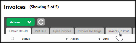 Invoice List - Mail Invoices