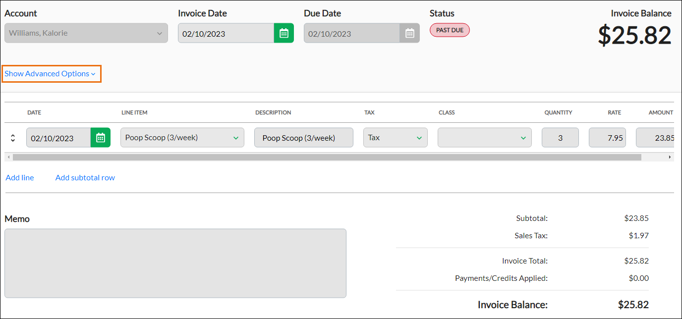 V3 Edit Invoice Due Date