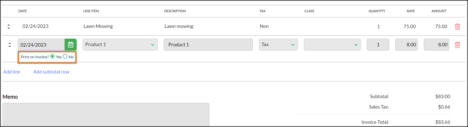 V3 Invoices List Screen - Edit Invoice