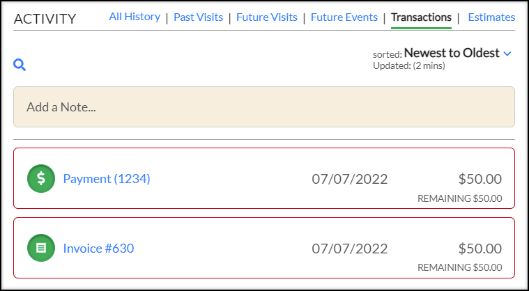 V3 Open Invoice With No Account Balance