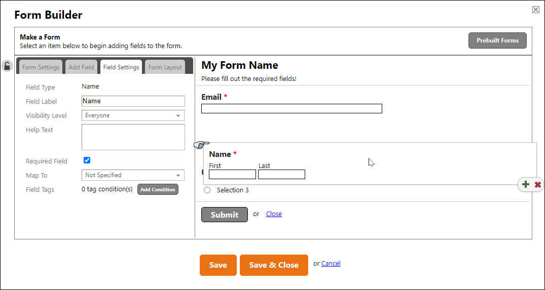 Add a Classic Form (V2)
