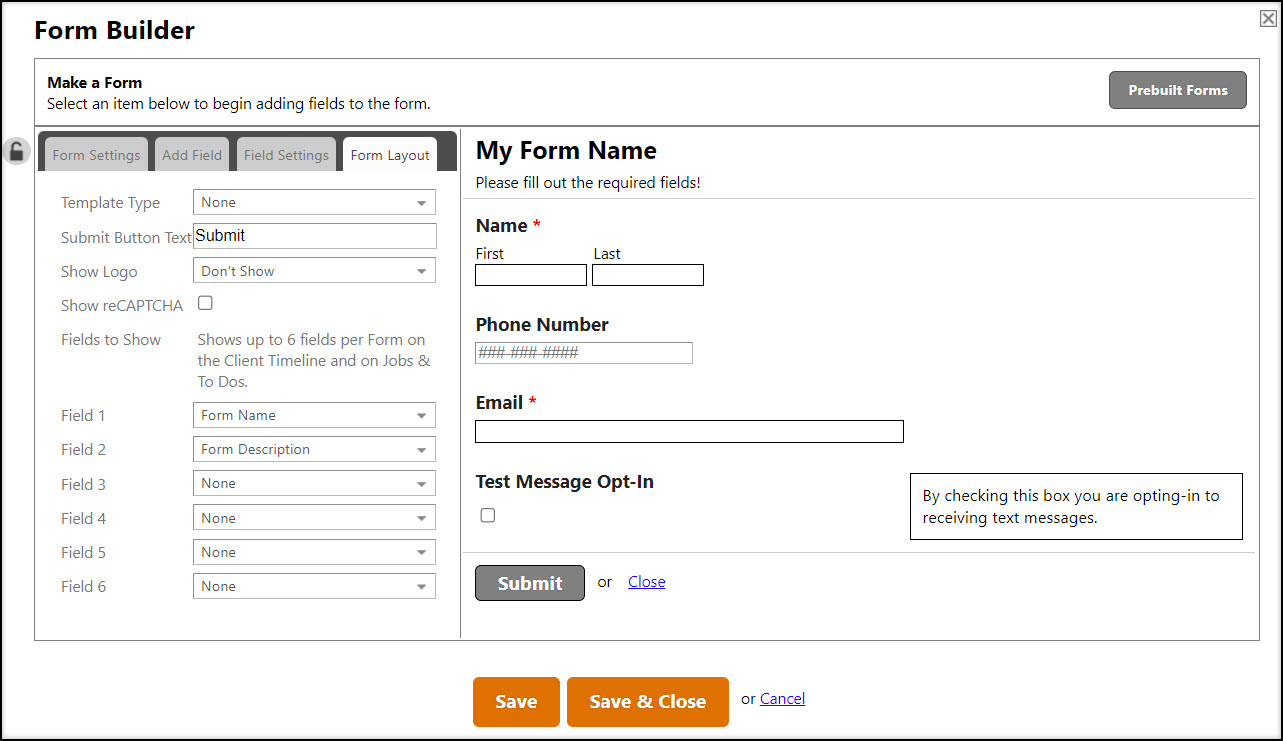 Add a Classic Form (V2)