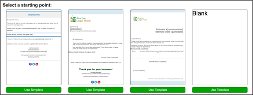 Create Estimate Emails