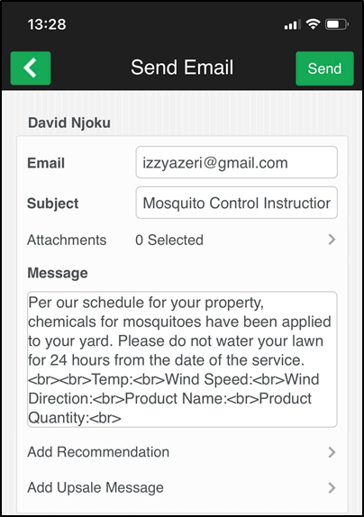 Chemical Tracking on the Legacy App