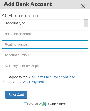 Using ACH in the Client Portal