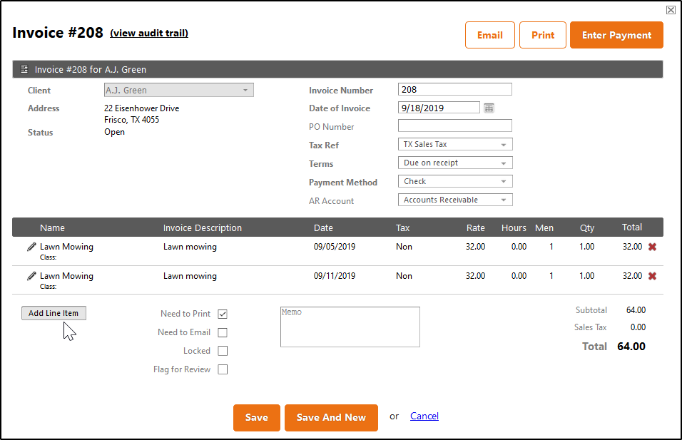 Add a Discount to an Invoice