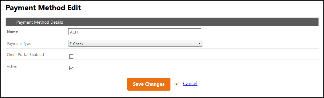 Create a Payment Method for ACH