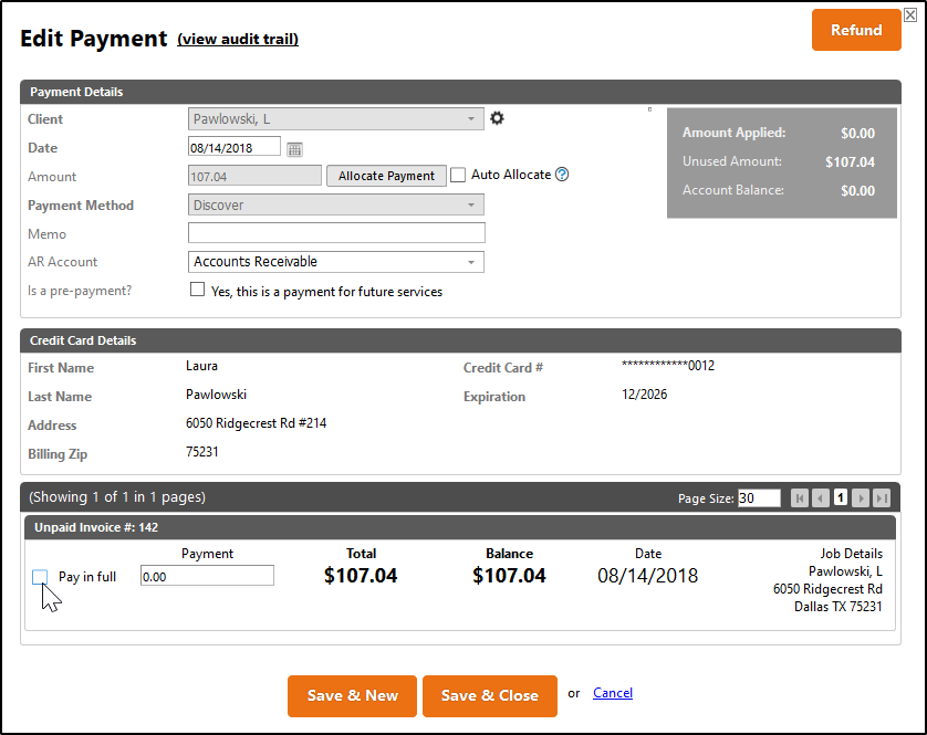 Credit Card Refunds